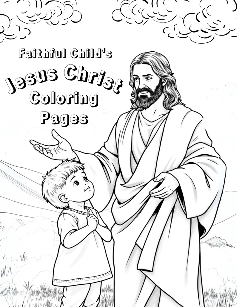 Jesus Christ Coloring Pages for Kids | Digital Download | Bible Kids ...
