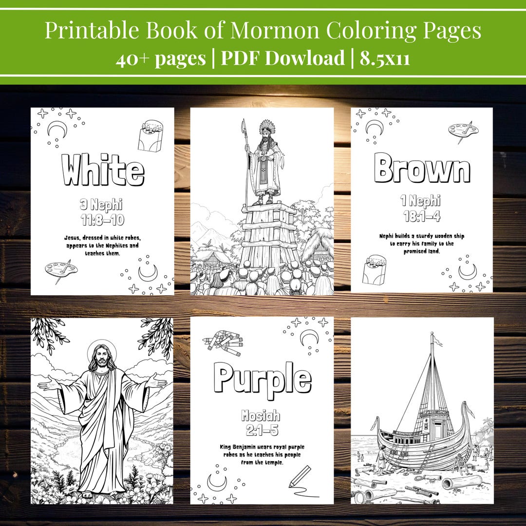 LDS Kids Colors Coloring Pages | Digital Download | Teach Colors With ...