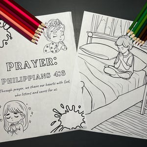 Bible Lesson Coloring Pages for Kids Digital Download Teach Gospel ...