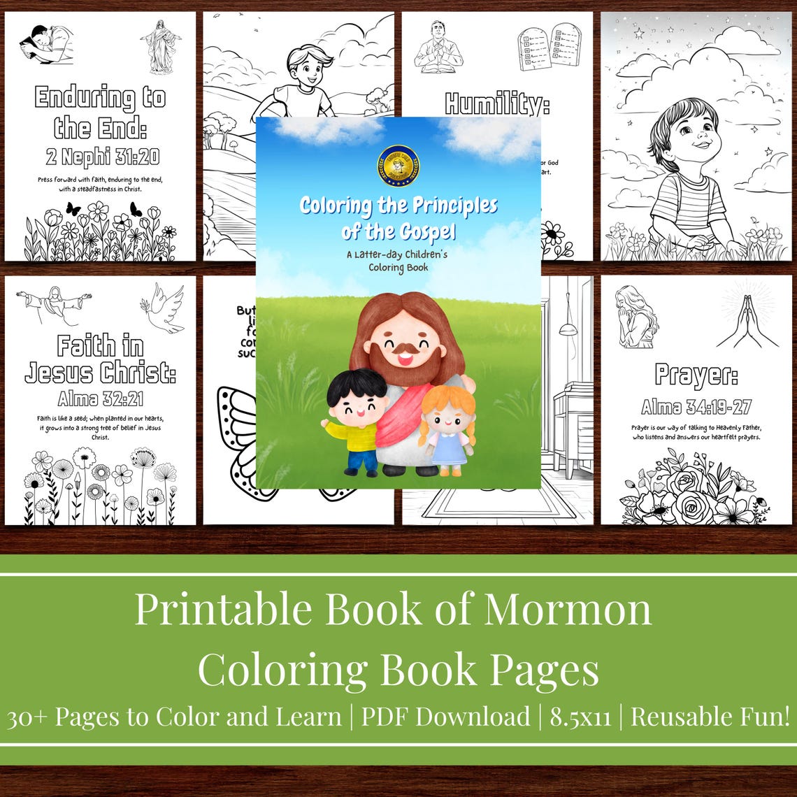 Book of Mormon Principles Coloring Pages for LDS Kids | PDF Download ...