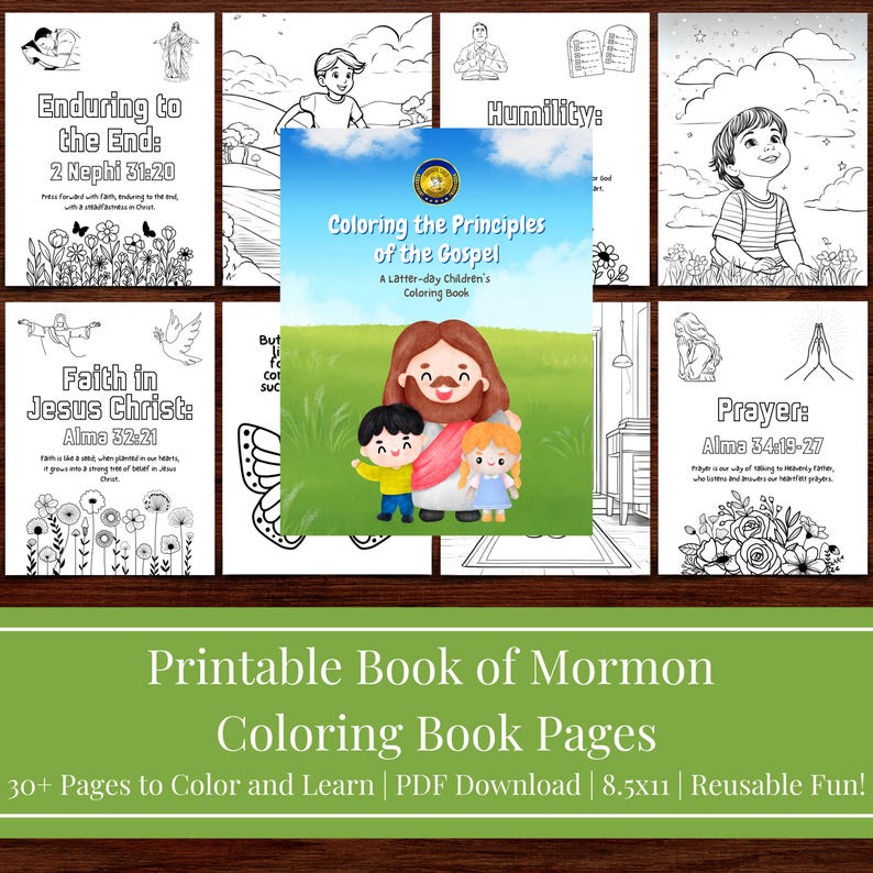 Book of Mormon Principles Coloring Pages for LDS Kids | PDF Download ...