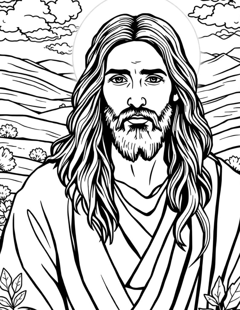 Jesus Christ Coloring Pages for Kids | Digital Download | Bible Kids ...