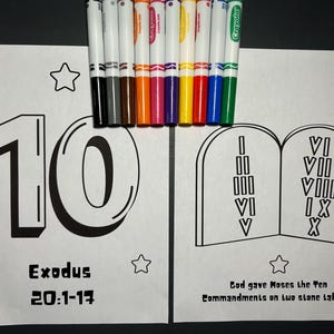 Bible Number Coloring Pages for Kids | Digital Download | Teach Numbers ...