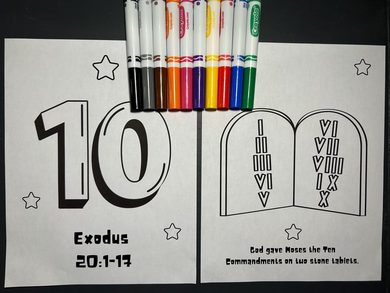 Bible Number Coloring Pages for Kids | Digital Download | Teach Numbers ...