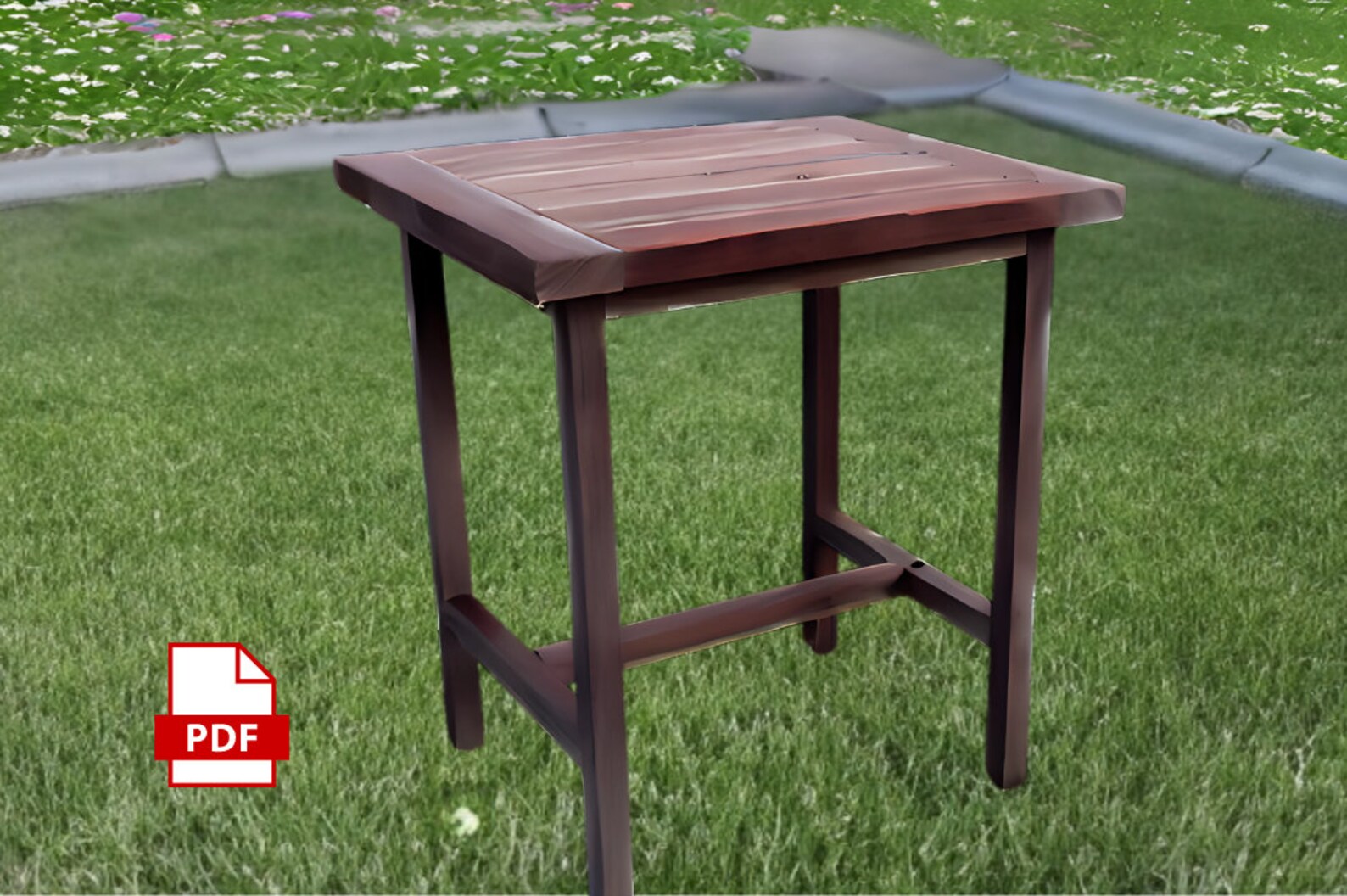 Modern Bistro Table DIY Plans: Outdoor Patio Furniture (PDF Download ...