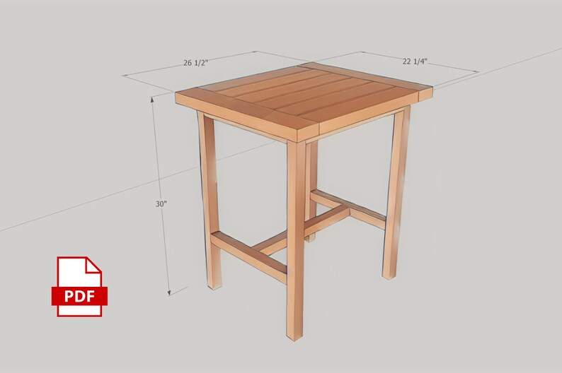 Modern Bistro Table DIY Plans: Outdoor Patio Furniture (PDF Download ...