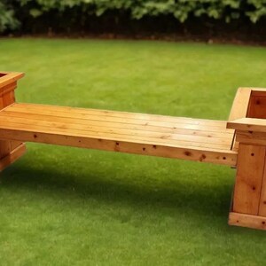 Planter Bench DIY Plan - PDF Download - Build Instructions - Material ...