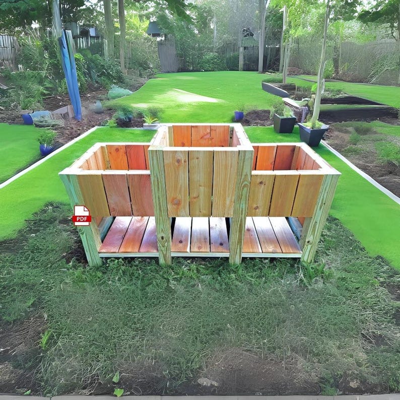 DIY Planter Box Plans Build a Tiered Raised Veggie Garden Durable Cedar ...