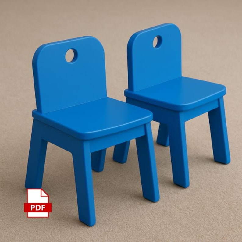 DIY Modern Kids Chair Woodworking Plan (PDF) - Etsy