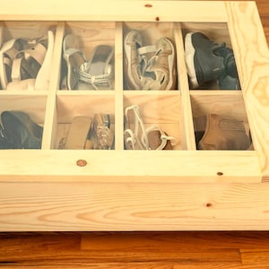 DIY Underbed Shoe Storage Organizer Plan - Digital Download | Space ...