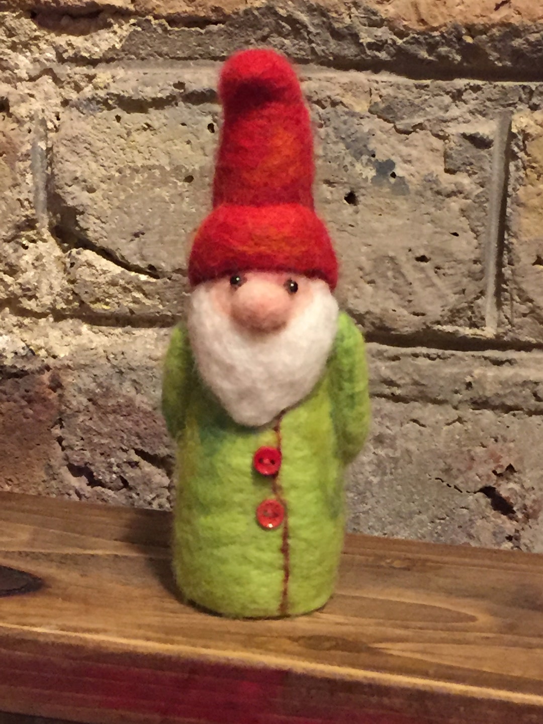 Basil the Good Luck Hand Felted Garden Gnome - Etsy