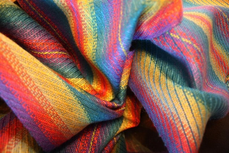 Crayon Train. track 2 Diagonal Hand Dyed, Handwoven Silk Scarf. - Etsy