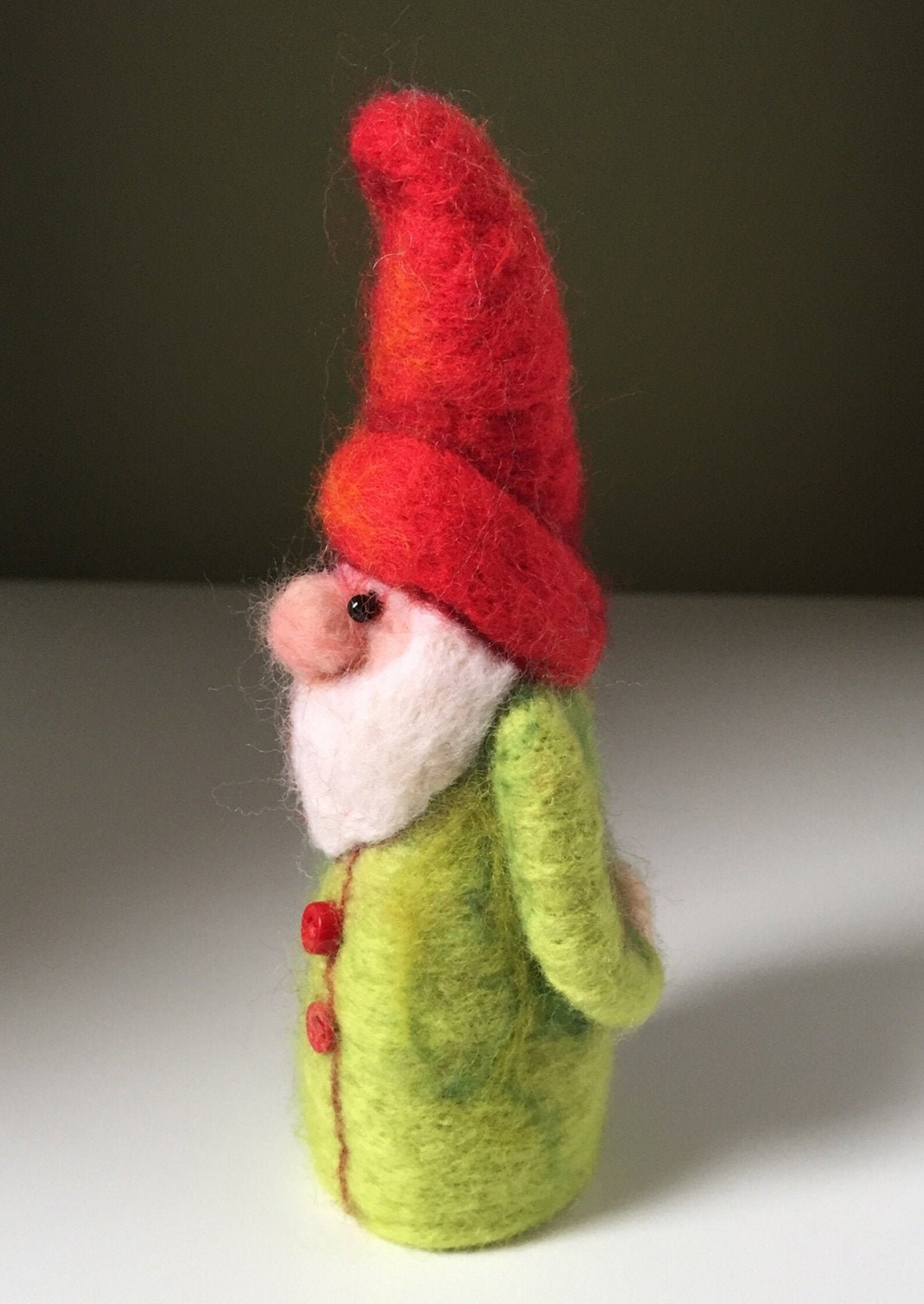 Basil the Good Luck Hand Felted Garden Gnome - Etsy