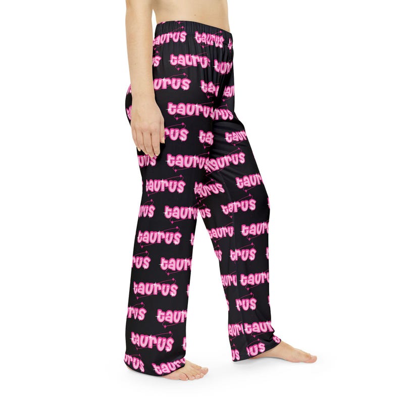 Black Bratz Font Baddie Taurus Women's Pajama Pants Trendy Lounge Wear ...