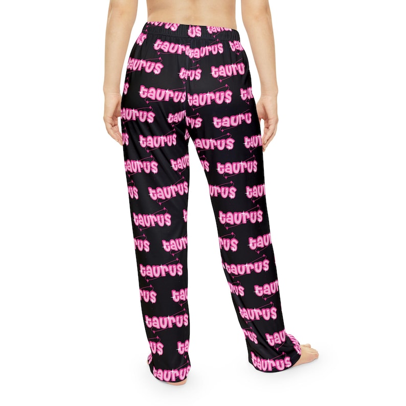 Black Bratz Font Baddie Taurus Women's Pajama Pants Trendy Lounge Wear ...