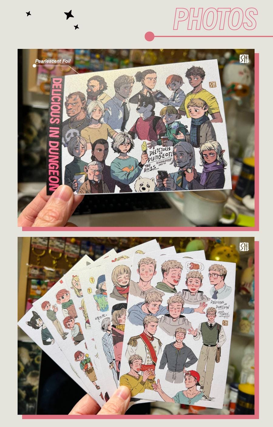 Dungeon Meshi Postcard Set 10 PCS Delicious in Dungeon Fan Art by ...