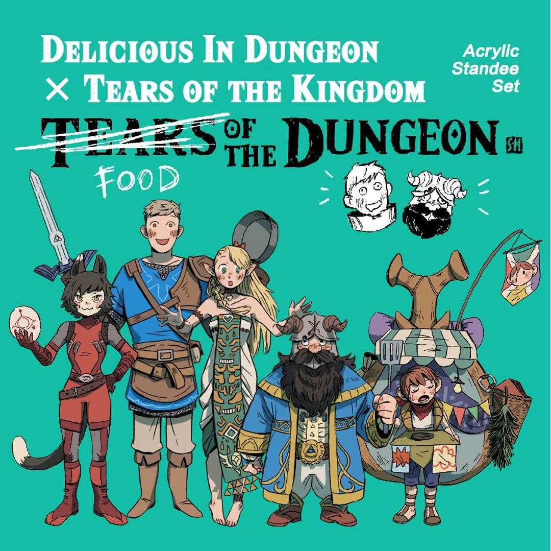Dungeon Meshi X Zelda Acrylic Standee Set: Fan Art Figurines by ...