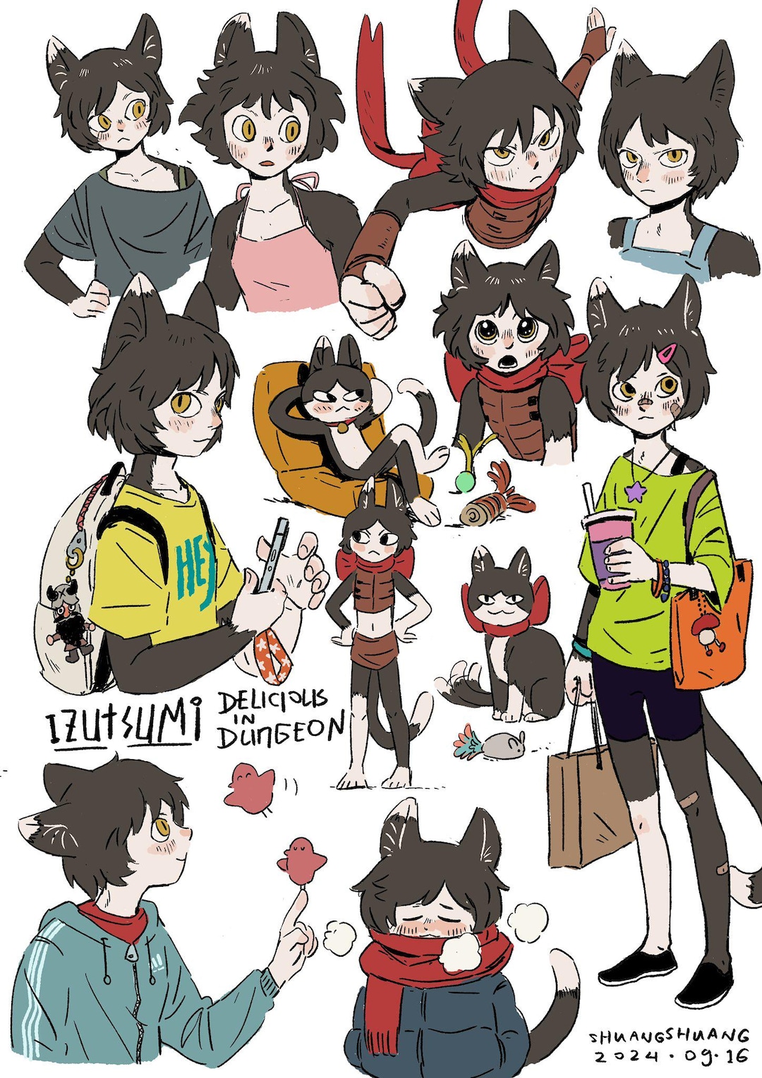 Dungeon Meshi Postcard Set 10 PCS Delicious in Dungeon Fan Art by ...
