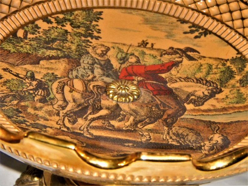 Ceramiche Florentine Decoro Giotto Italy Footed Scalloped Compote ...