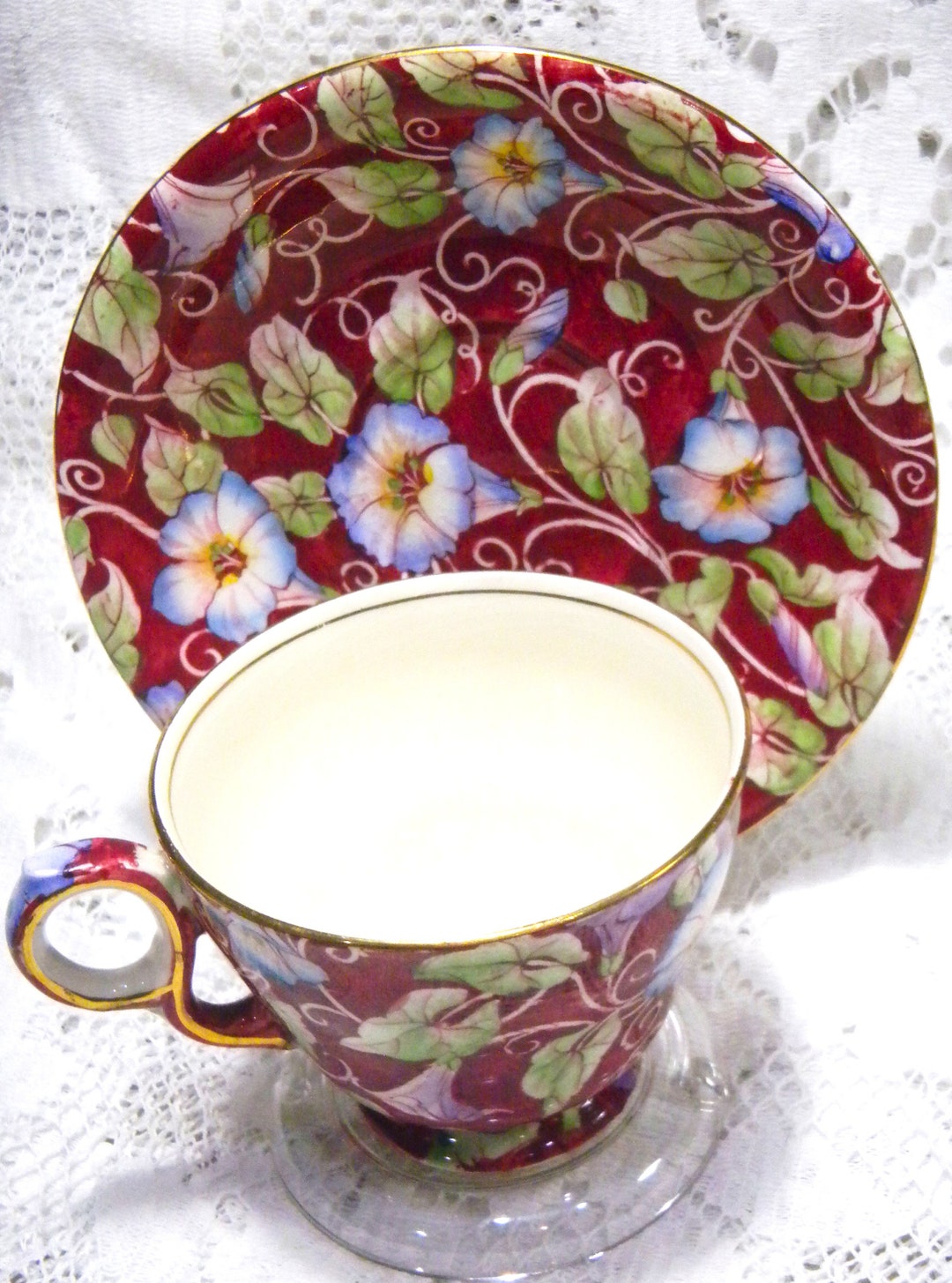 Royal Winton Grimwades - MORNING GLORY – CHINTZ – Tea Cup and Saucer ...