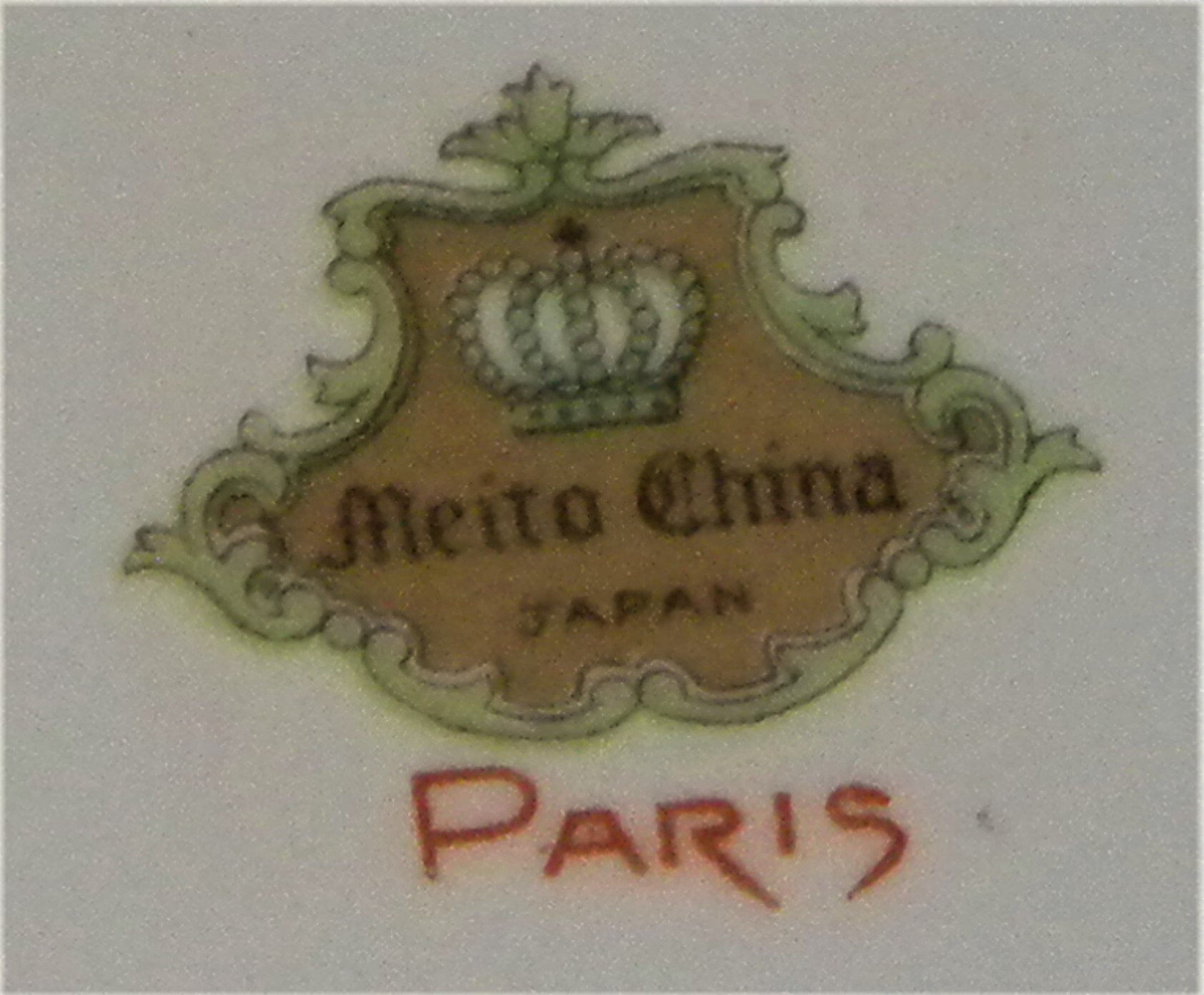 MEITO CHINA – Japan – PARIS Green Salad Plate – Gold Edge Trim – Hand ...