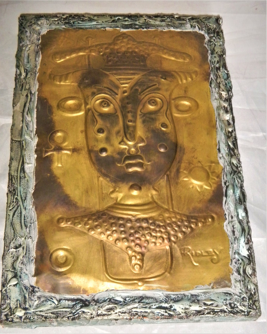 GREGORY D. RIDLEY – Signed Ridley – Brass Repousse African Idol - Etsy