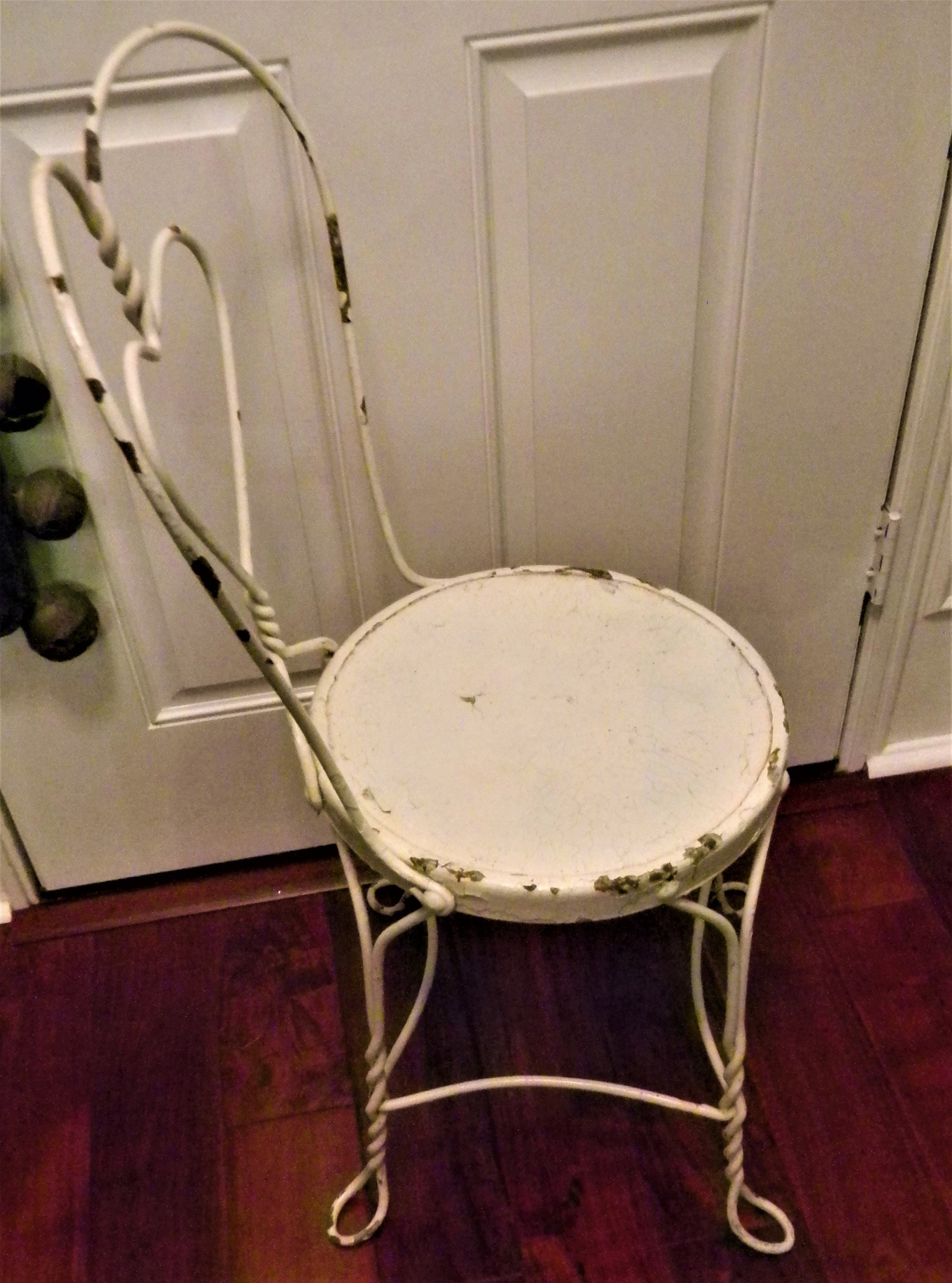 Vintage Antique Twisted Wrought Iron Ice Cream Parlor Chair - Etsy