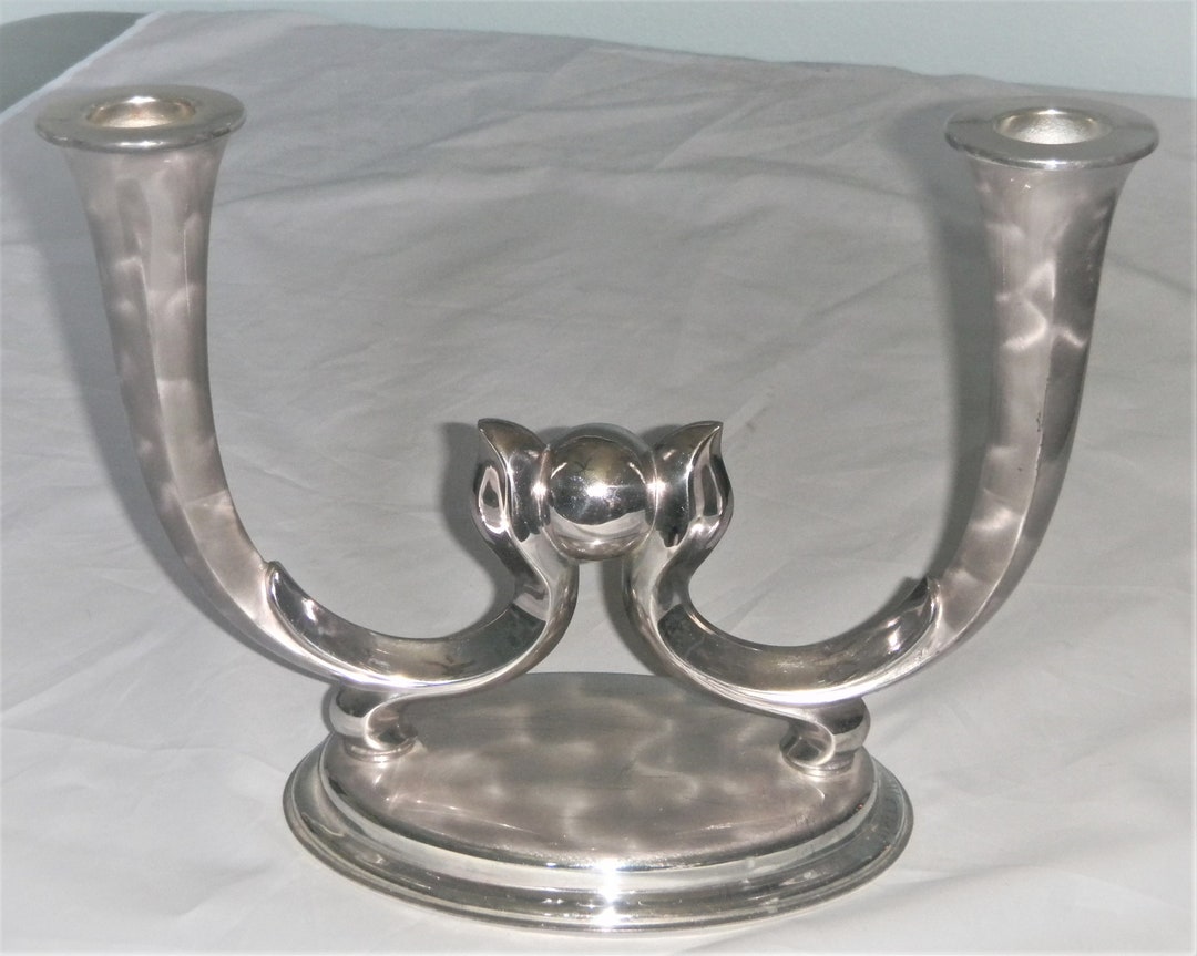 EBERLE Art Deco CANDELABRA Silver Plate - Etsy