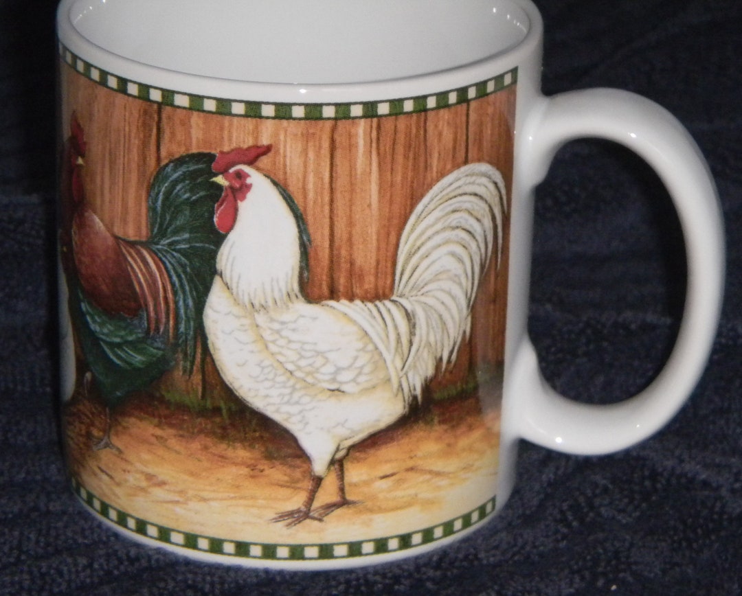 DAVID CARTER BROWN Collection “on the Farm” Rooster / Chichen Coffee ...