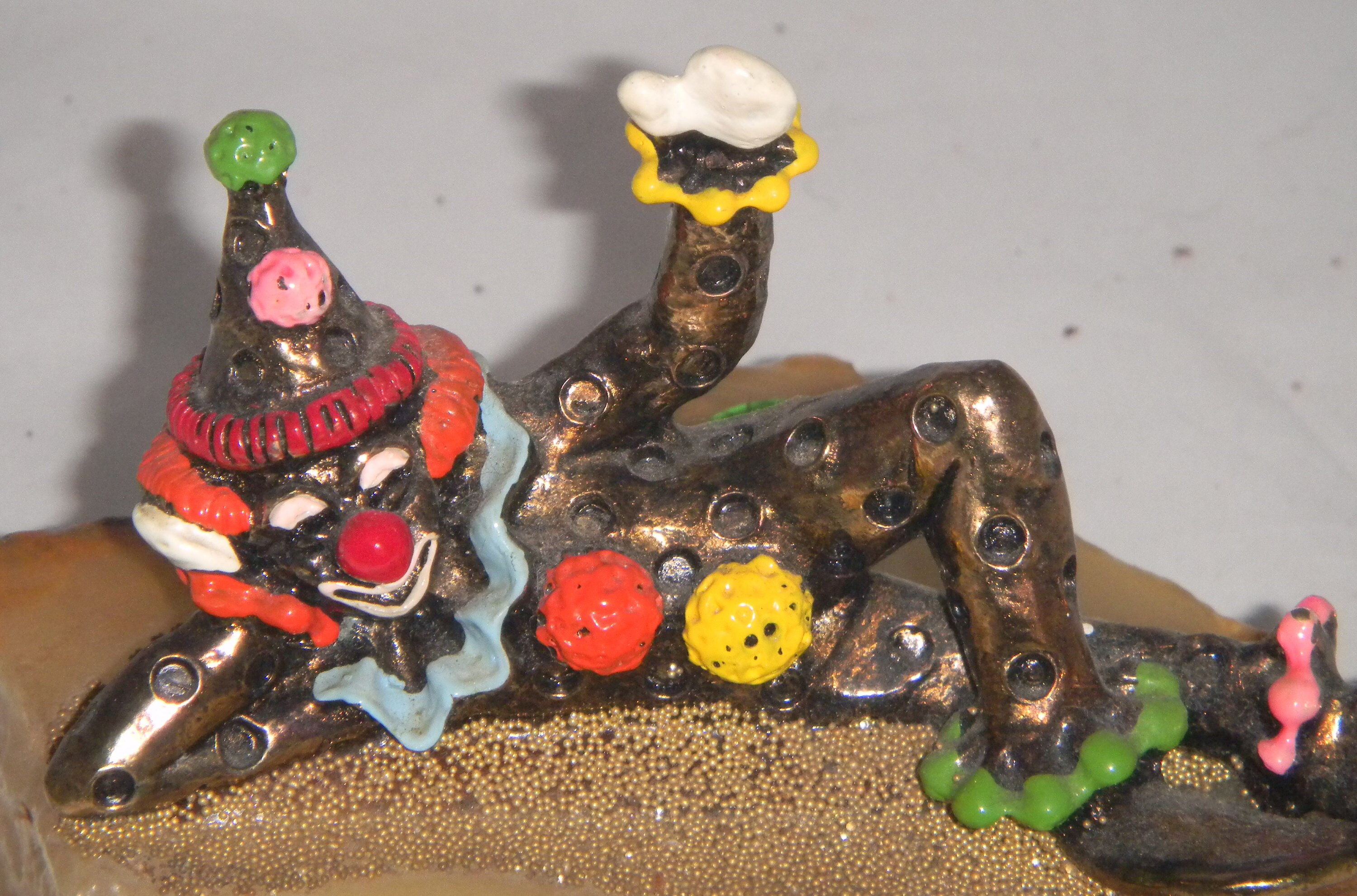 Ron Lee Clown Sculpture Pinky the Clown Lying Down on Marble Base 24K ...