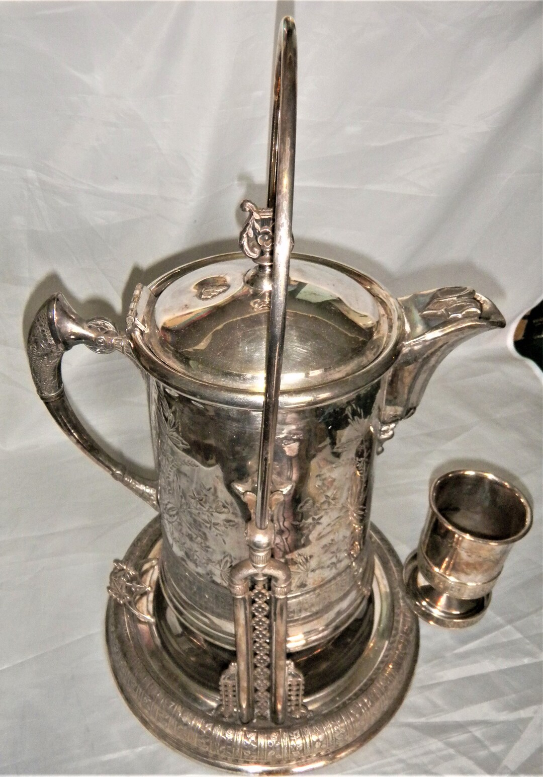 Rare Antique Victorian Tilting Tea Pot / Water Cooler With Stand ...