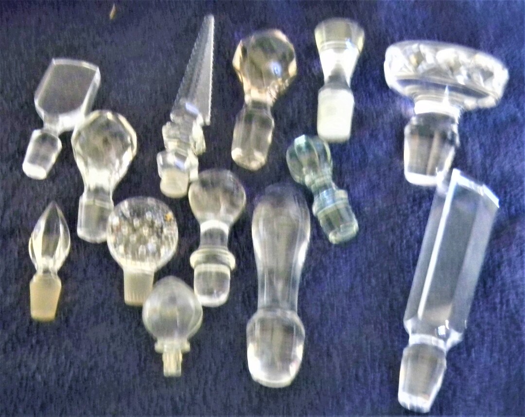 13 PERFUME / GLASS Bottle STOPPERS Crystal / Glass Assorted - Etsy