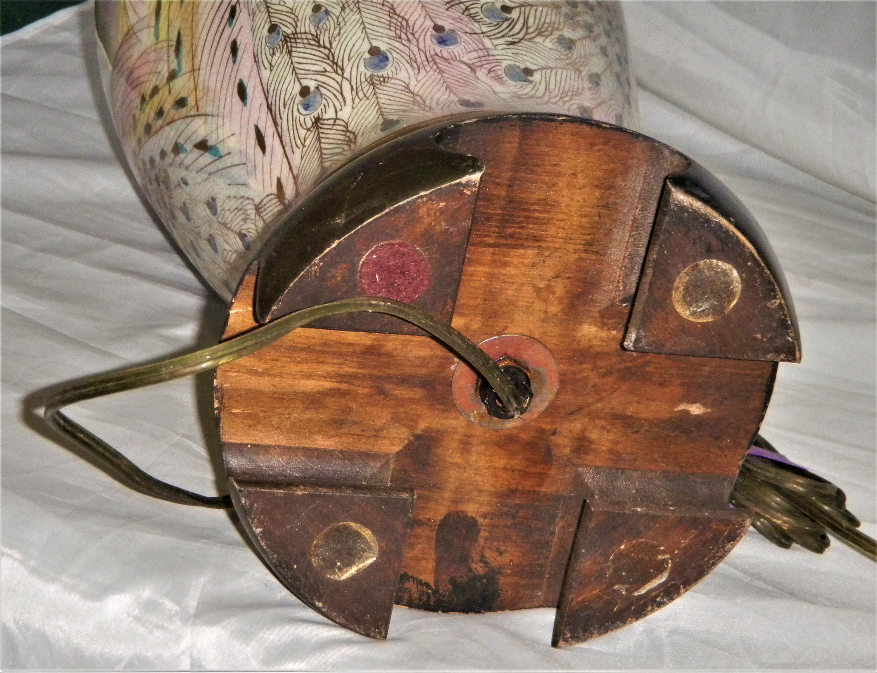 Frederick Cooper Hand Painted Peacock Ginger Jar Table Lamp - Etsy