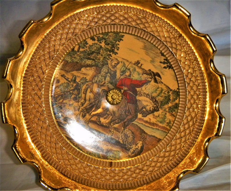 Ceramiche Florentine Decoro Giotto Italy Footed Scalloped Compote ...