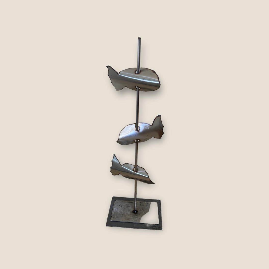 Fish Kabob is a Stainless Steel and Steel Whimsical Sculpture - Etsy