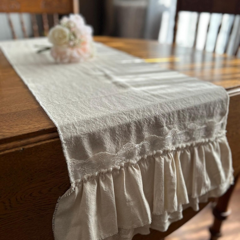 Ruffled Table Runner - Etsy