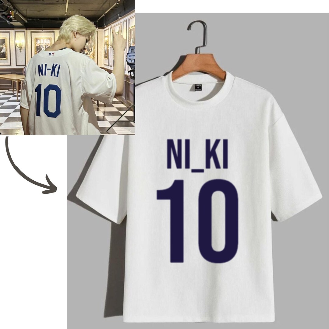 Enhypen Ni-ki Jersey Name, Oversized Engene Short-sleeve T-shirt ...