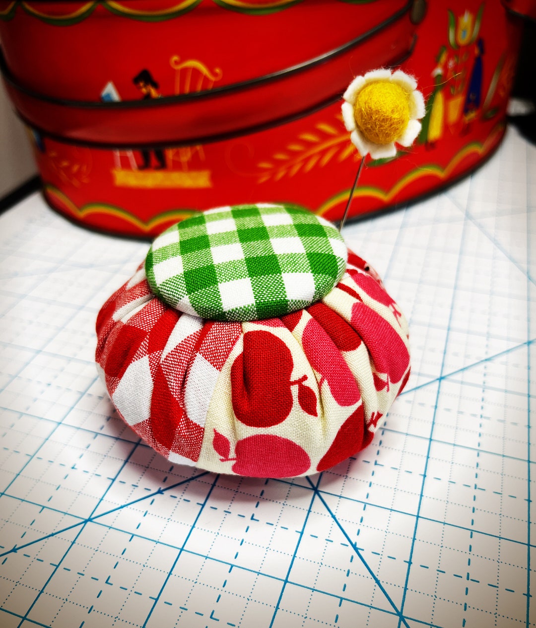 Patchwork Tomato Pincushion - Etsy