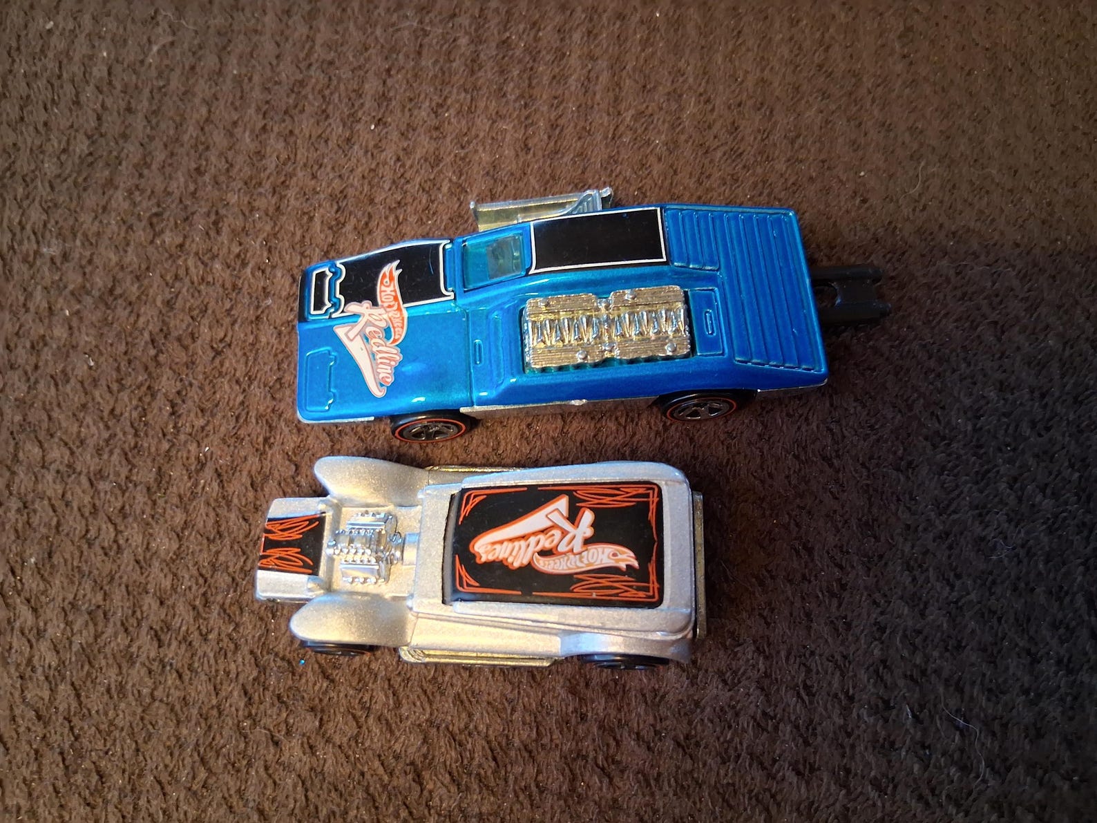 2002 Hot Wheels Redline Series Sidekick Blue #105 the Demon Silver #103 ...