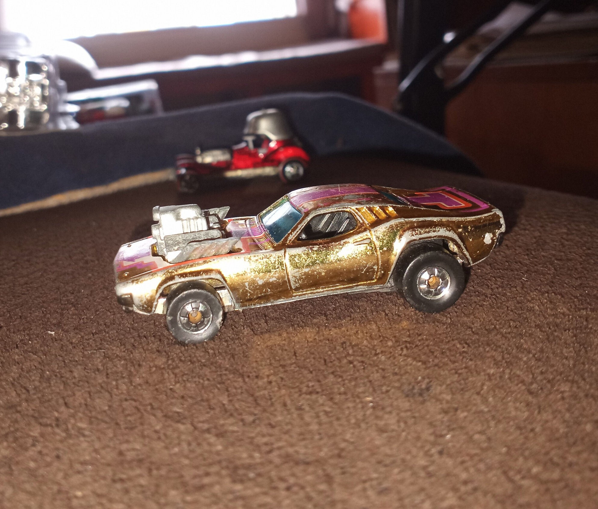 1977 Hot Wheels Flying Colors Gold Chrome Rodger Dodger Blackwall Tires ...