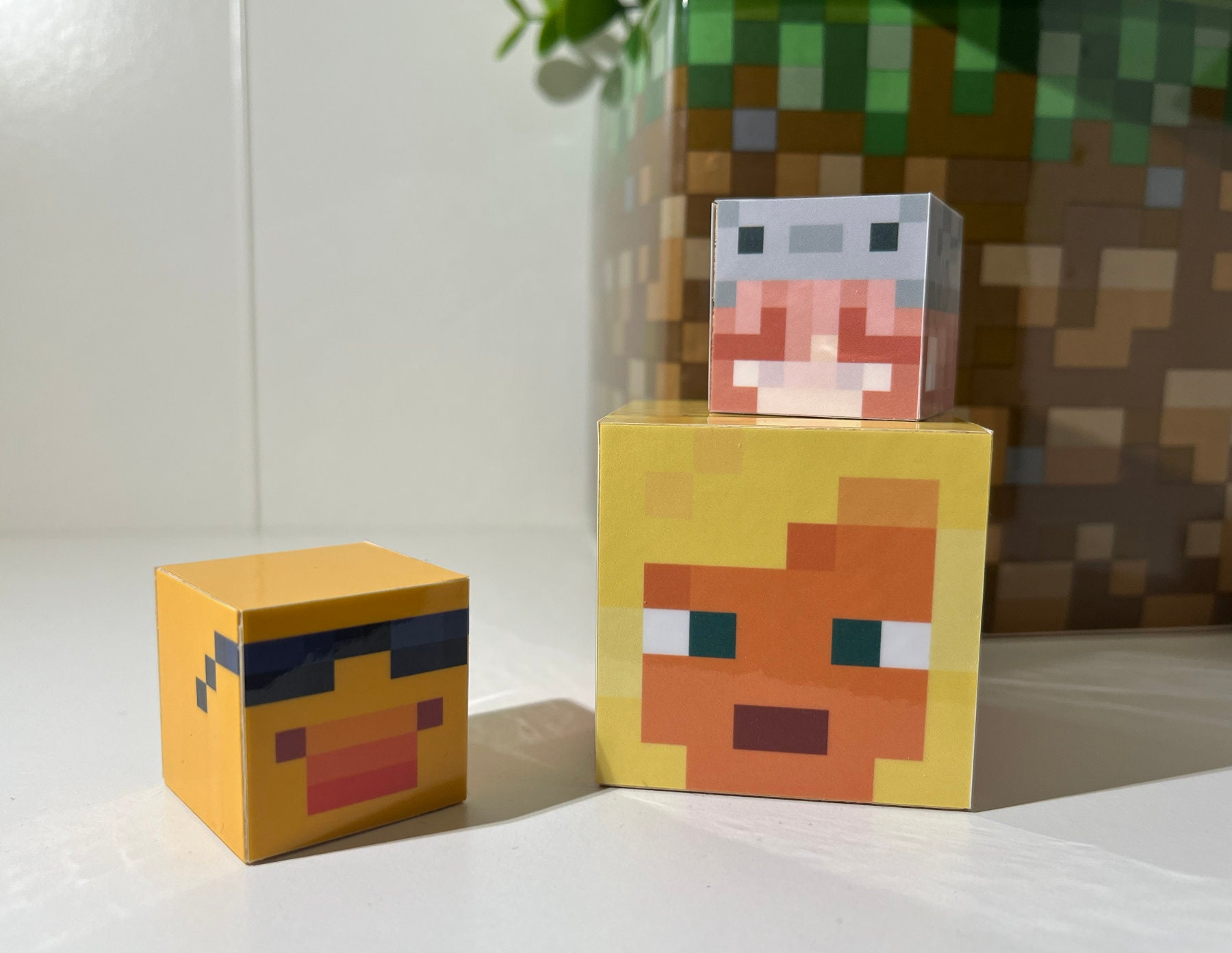 Minecraft Player Head Block | Minecraft | Pixel Art | 3x3cm/5x5cm ...