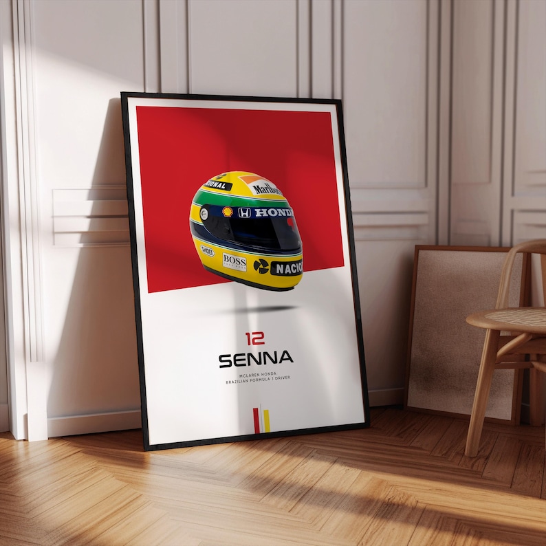 Ayrton Senna F1 Poster Set: Mclaren, Monaco, Helmet (digital Download ...