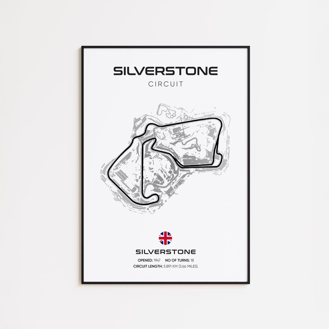 Silverstone Circuit F1 Poster: Mercedes Formula 1 Art (digital Download ...