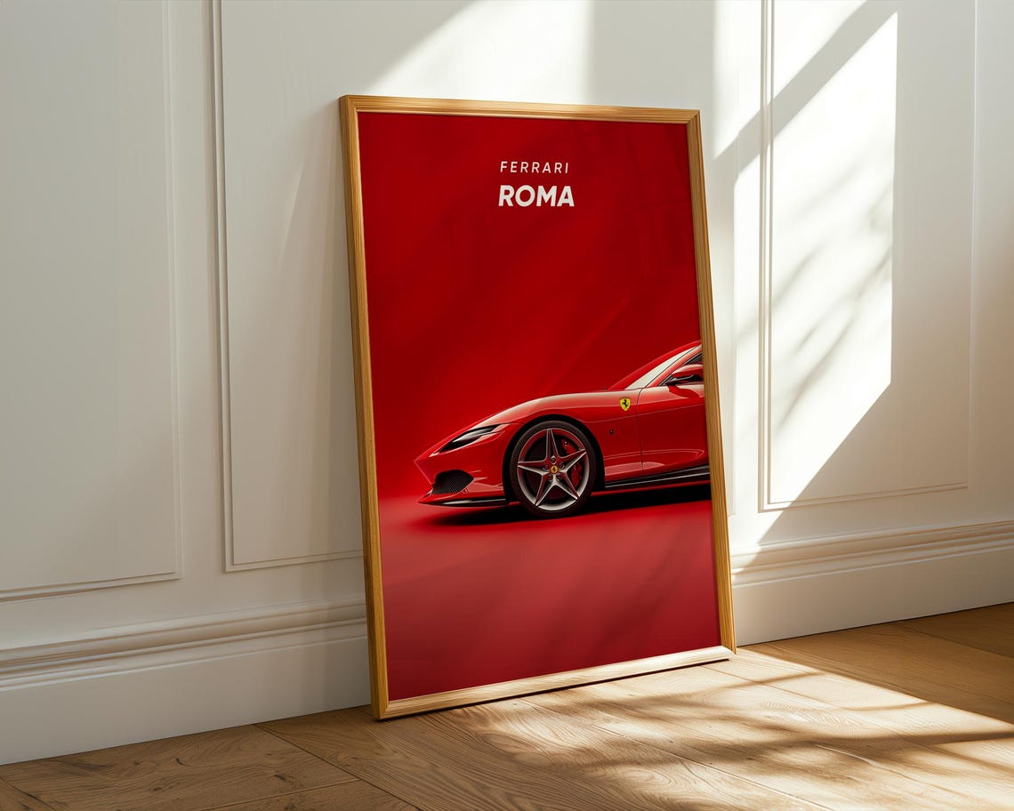 Ferrari Roma | Ferrari Posters | Ferrari Wall Art | Ferrari Room Decor ...