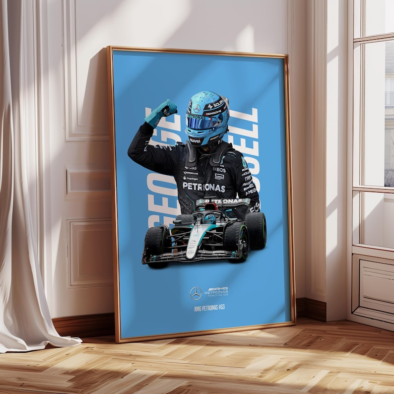 George Russell | Mercedes Amg F1 | F1 Poster | Formula One | Formula 1 ...