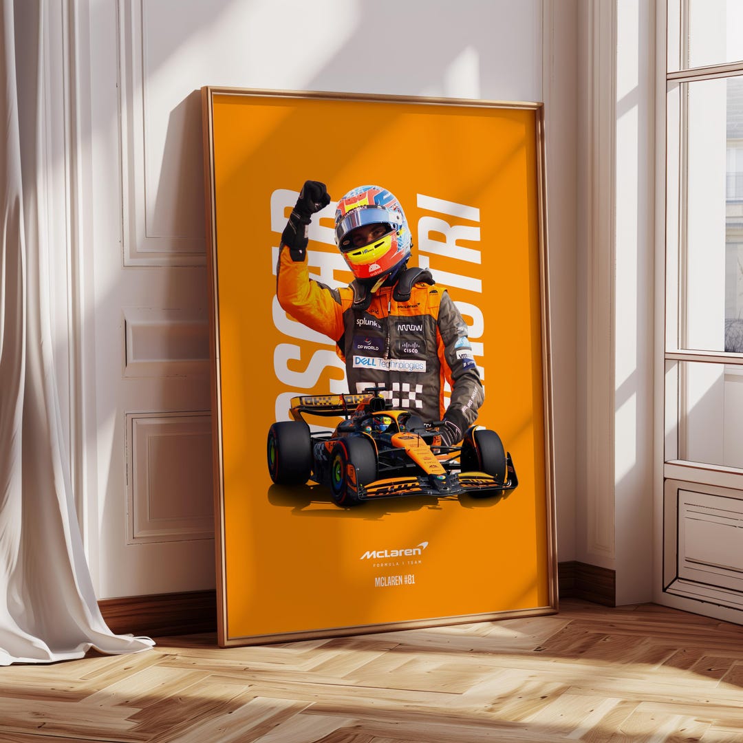 Oscar Piastri Mclaren F1 Poster: Formula 1 Art Print - Etsy