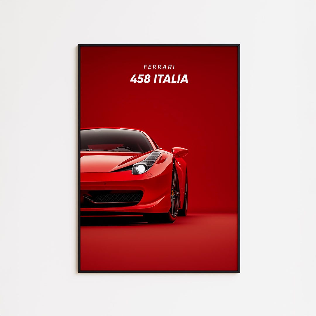 Ferrari 458 Italia Poster: Automotive Wall Art, Car Enthusiast Gift ...