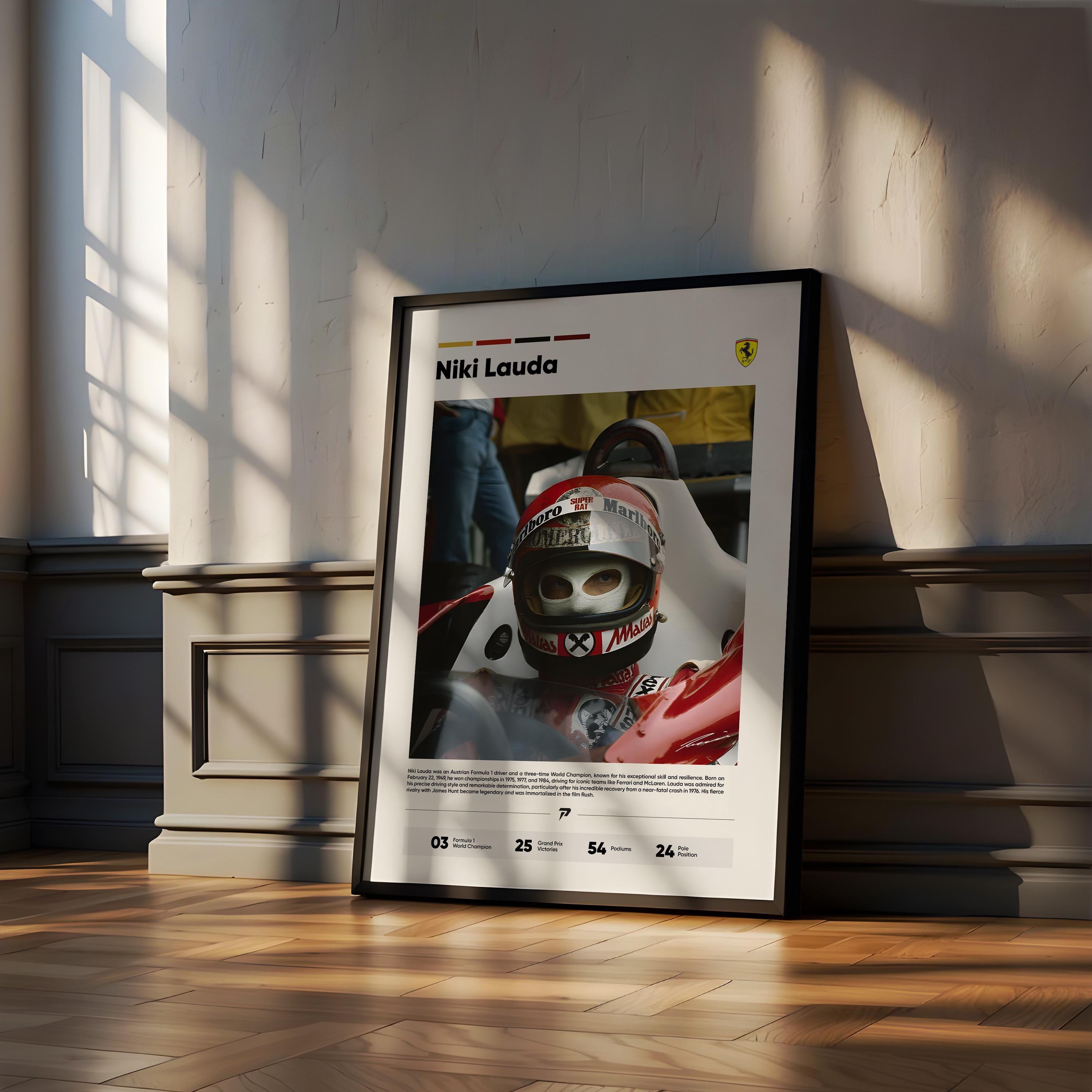 Niki Lauda Formula 1 Poster: Vintage Car Racing Wall Art - Etsy
