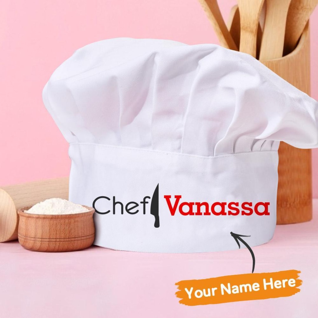 Custom Chef Hat With Name – Personalized Kitchen Gift, Cooking Hat for ...