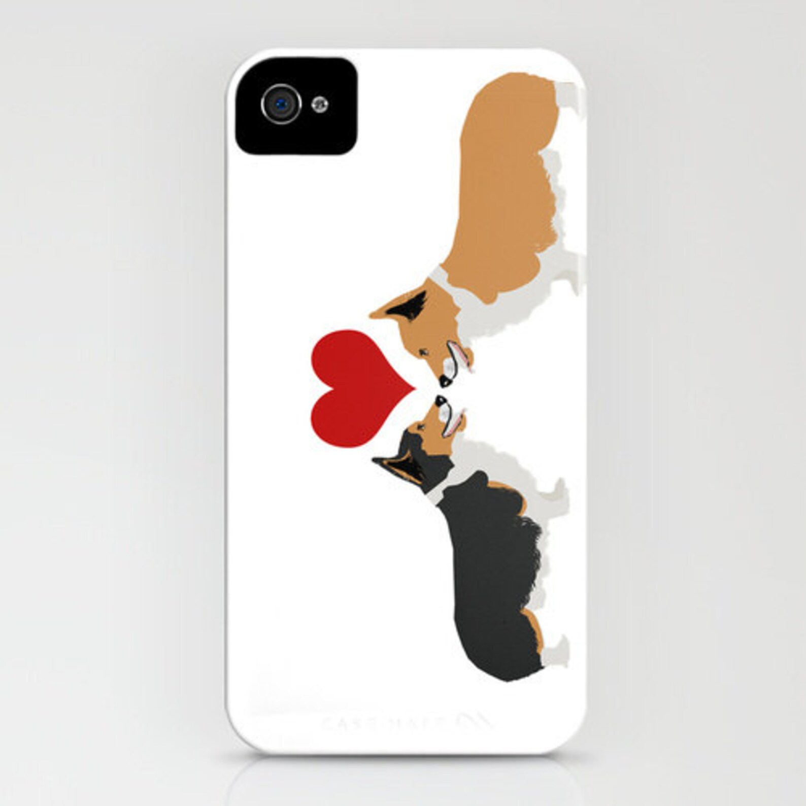 Two Corgis in Love on Phone Case Corgi Gifts, Pembroke Welsh Corgi Dogs ...